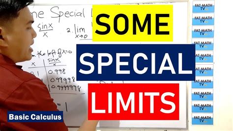Some Special Limits Basic Calculus Limits Youtube