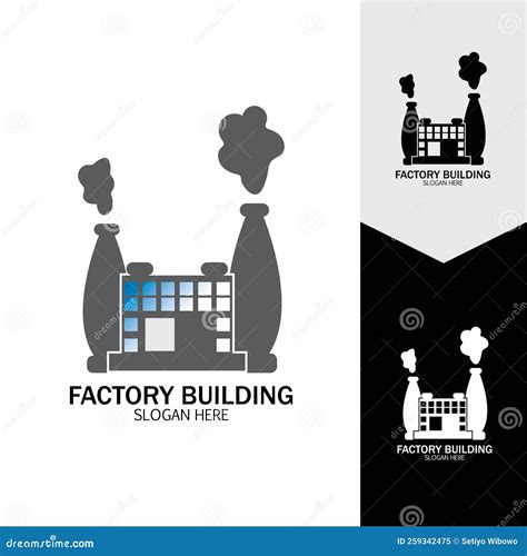 Factory Building Icons Vector Stock Vector Illustration Of Estate Business 259342475
