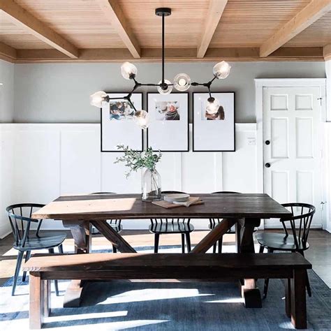 Rustic Wooden Ceiling Trim For Modern Dining Room Soul And Lane