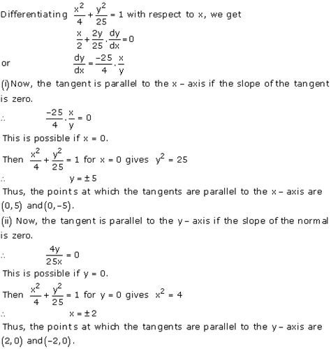 RD Sharma Class Solutions Chapter Tangents And Normals