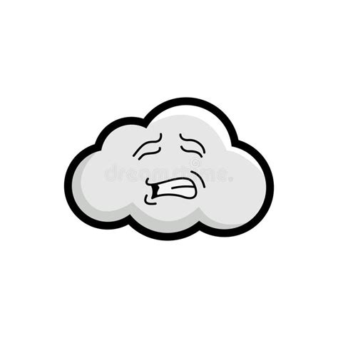 Angry Cloud That Hits Thunder Stock Vector Illustration Of Rain