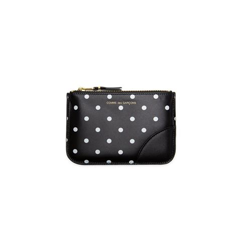 Comme Des Garcons Wallet Polka Dot Printed Zip Pouch Extra Butter