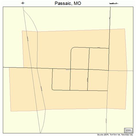 Passaic Missouri Street Map 2956468