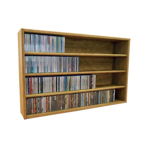 Wood Shed Solid Oak Cd Storage Rack 376 Cd Capacity Tws 403 3