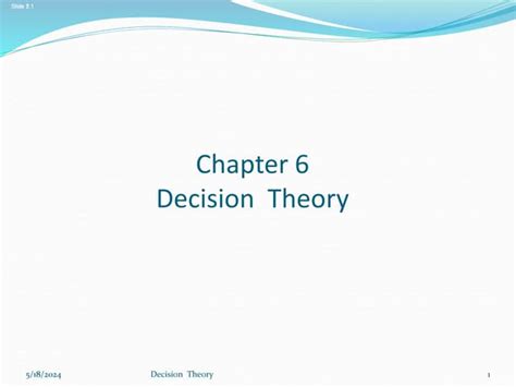 Chapter 4 Decision Theory Mmmmmmmmmmmmmmpptx