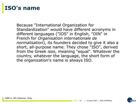 PPT CMM Vs ISO PowerPoint Presentation Free Download ID 5599572