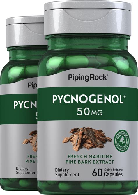Pycnogenol 50 Mg 60 Quick Release Capsules 2 Bottles