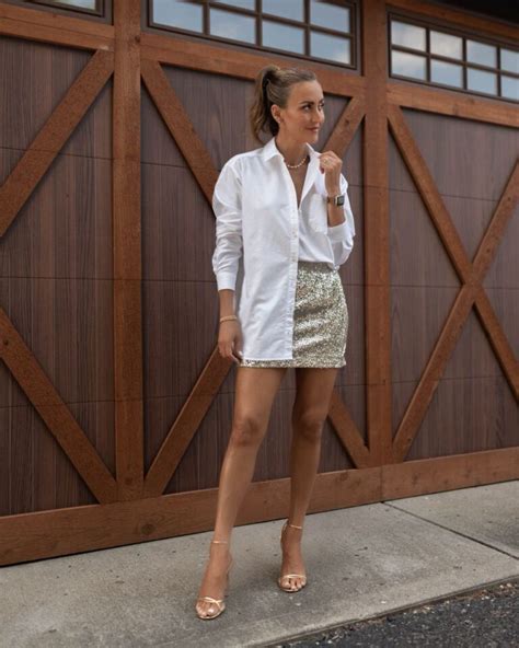 3 Ways To Wear A Sequin Mini Skirt Karina Style Diaries