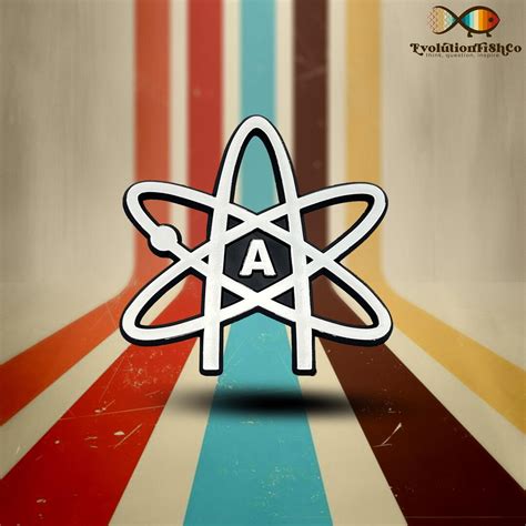 Atheist Atom Plastic Parody Auto Emblem Etsy