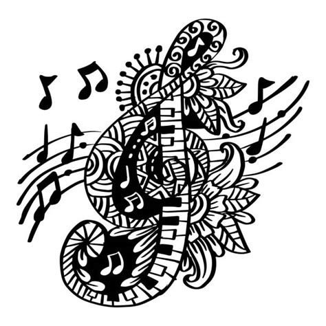 Fancy Treble Clef Cartoons Illustrations Royalty Free Vector Graphics