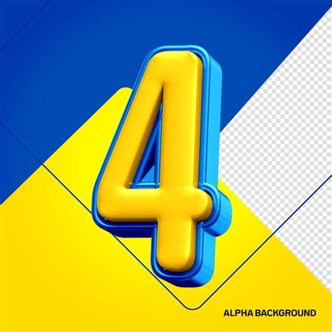 Number 4 Yellow