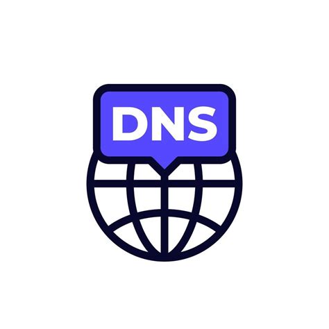 Dns Icon On White Domain Name System 8450364 Vector Art At Vecteezy