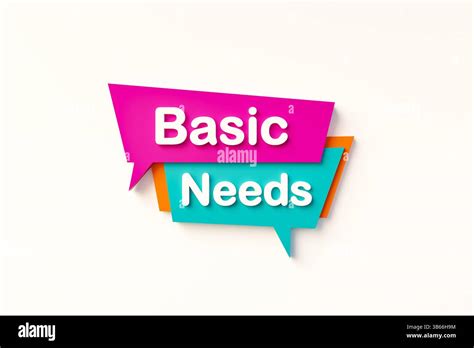 Basic Needs Basic Needs Speech Bubble In Orange Blue Purple And