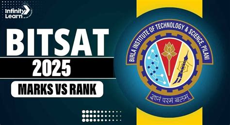 Bitsat 2025 Marks Vs Rank Infinity Learn