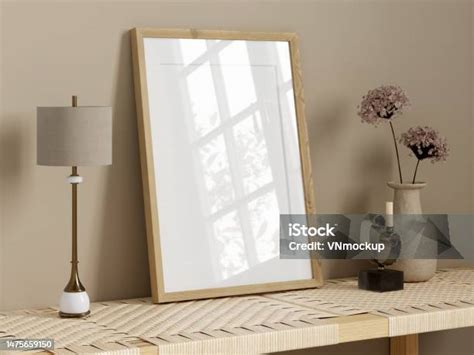 아늑한 거실 인테리어의 프레임 모형 포스터 모형 인쇄 모형 갤러리 벽 모형 3d 렌더링 0명에 대한 스톡 사진 및 기타 이미지 Istock