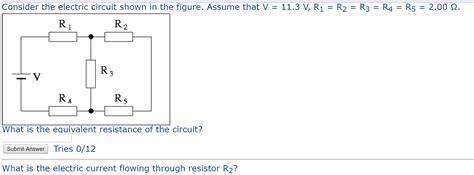 Solved Consider The Electric Circuit Shown In The Figure Chegg