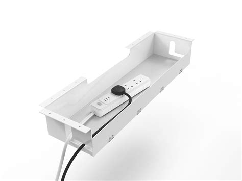 New Design Super Neat Socket Extension For Standing Desk White Metal Freeshipping Ekobor