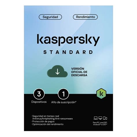 Kaspersky Standard 3 Dispositivos 1 AÑo Office Depot Costa Rica