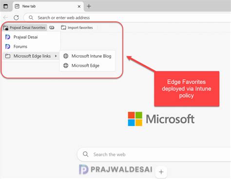 Configure Microsoft Edge Favorites Using Intune Top Guide
