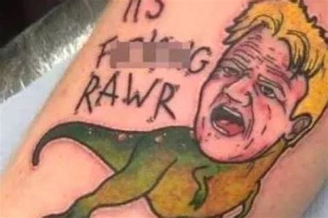 Gordon Ramsay Dinosaur Tattoo Branded Worst Ink Ever Devon Live