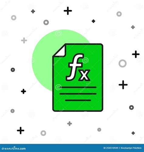 Filled Outline Function Mathematical Symbol Icon Isolated On White