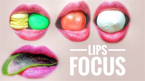 Asmr Lips Focus Compilations Eating Sounds Linh Asmr Youtube