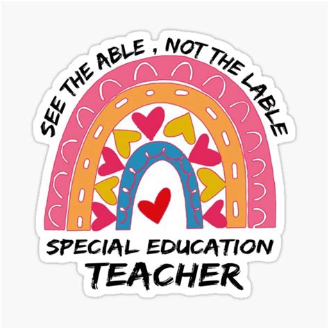 See The Able Not The Lable Special Education Teacher Sticker For