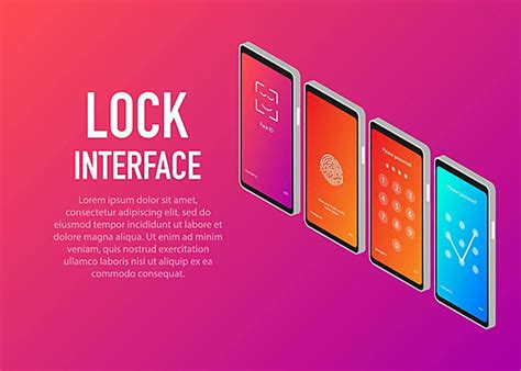 Template For Smartphone Background With Webscreen Authentication Lock