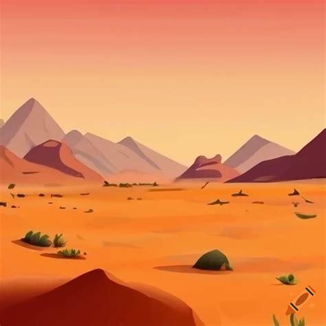 Cartoon Desert Landscape Cartoon Desert Landscape Illustrations Ft