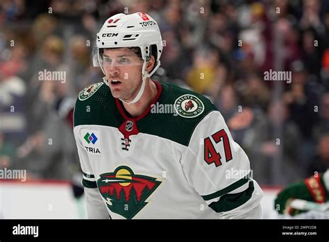 Minnesota Wild Defenseman Declan Chisholm 47 In Third Period Of An Nhl Hockey Game Friday