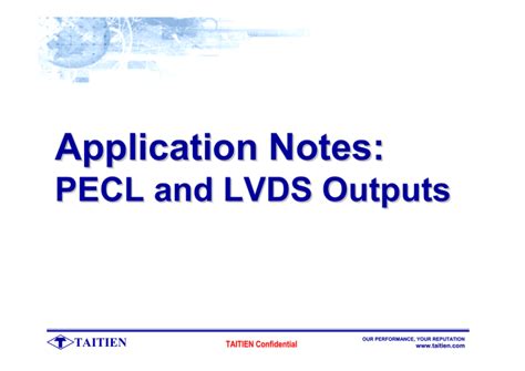 Pecl And Lvds