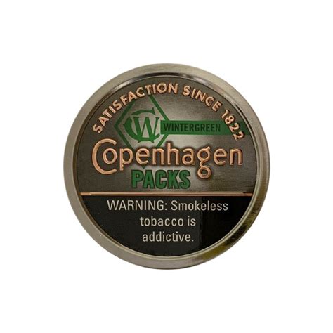 Buy Copenhagen Packs Wintergreen Chewing Tobacco Trusted Wholesalers
