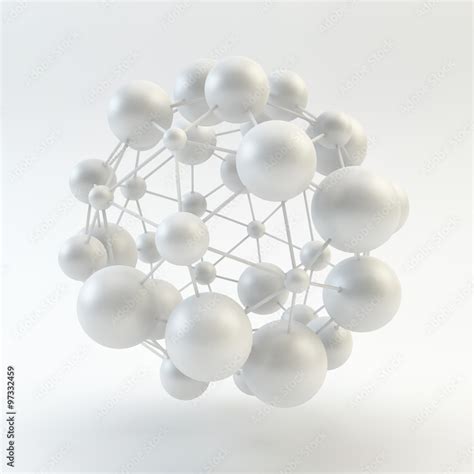3d Molecule Structure Background Graphic Design Vector Illustration