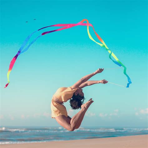 Kinbom 2pcs Dance Ribbons 2m Gymnastics Ribbon Twirling Streamers For