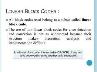 Linear Block Codes Pptx