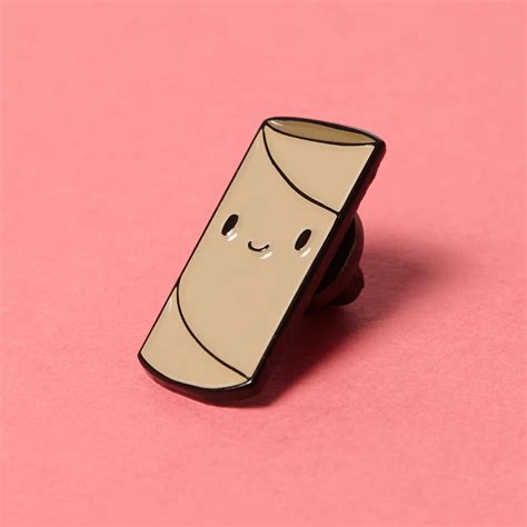 Cute Loo Roll Tube Enamel Pin Shop Indie