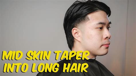 How To Do Mid Skin Taper To Long Hair Youtube