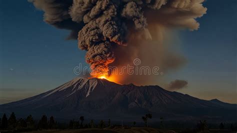 Witness The Eruptions At Semeru Indonesia S Highest And Active Volcano Stock Illustration