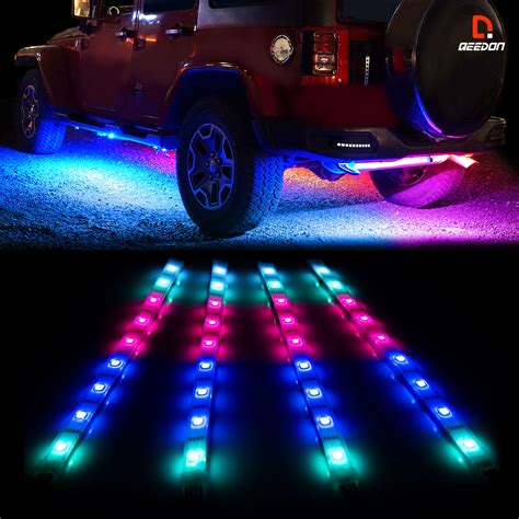Dot Approved Led Headlights With Hilow Beam Rgb Chasing Halo