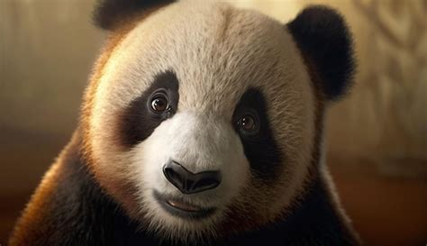 Premium AI Image A Fully Furred Giant Panda Ai Generative