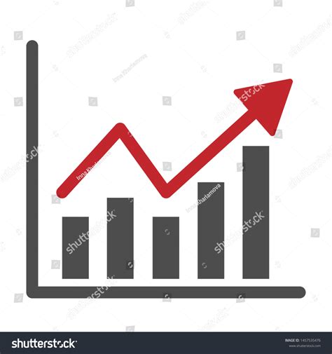 Growing Bar Graph Clipart Icon Vector Stock Vector Royalty Free