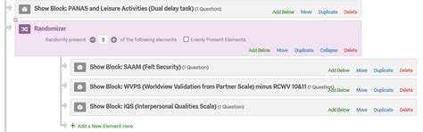 how to record data of the order in which randomizer presents randomized