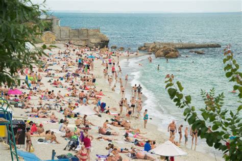 Black Sea Beaches Ukraine Ukraine Black Sea Odessa Beach Hi Res Stock