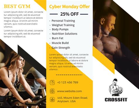 Gym Brochure Templates