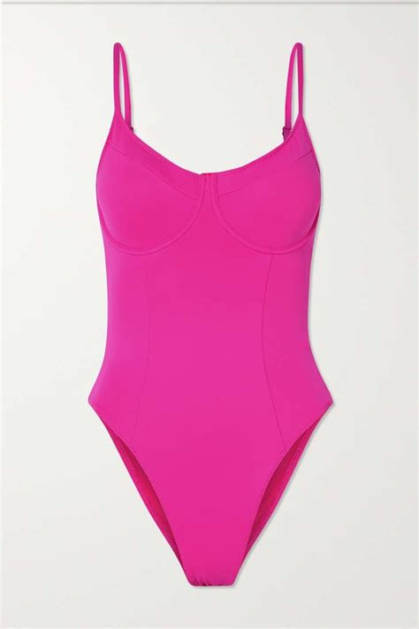 Nina Dobrevs Hot Pink Swimsuit Is Already Going Viral Who What Wear
