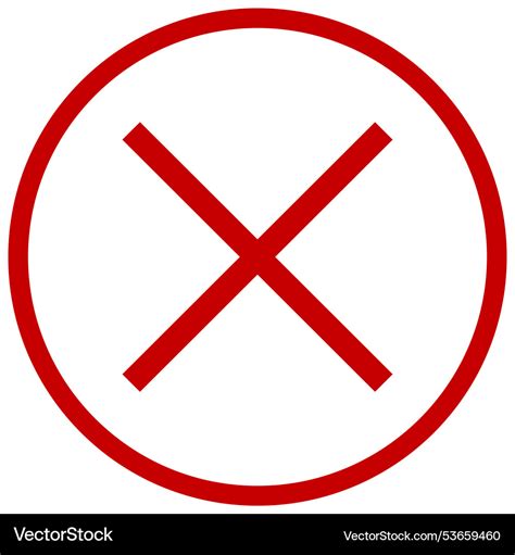 Wrong Cross Symbol Isolated Cancel Icon On Pink Vector Image