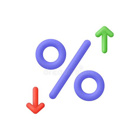 3d Percentage And Arrows Down And Up Increasing And Decreasing Stock