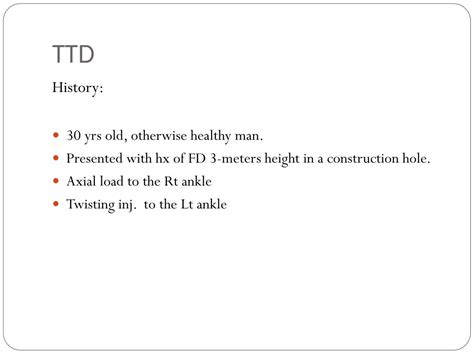 Ppt Case Presentation Total Talar Dislocation Ttd Powerpoint