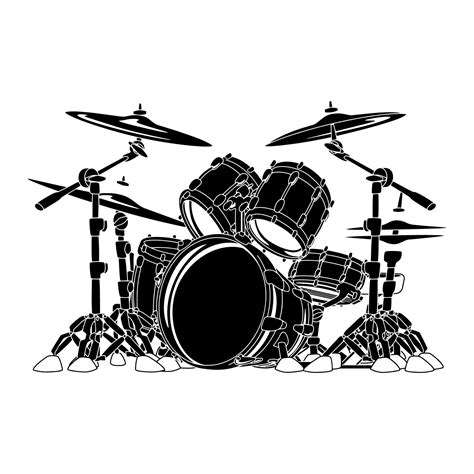 Vector Illustration Of Musical Instrument Drum Set 14886774 Vector Art
