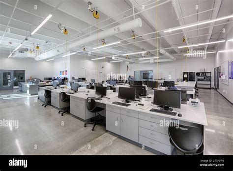 The Computer Technology Laboratory And Classroom In A Modern Technical